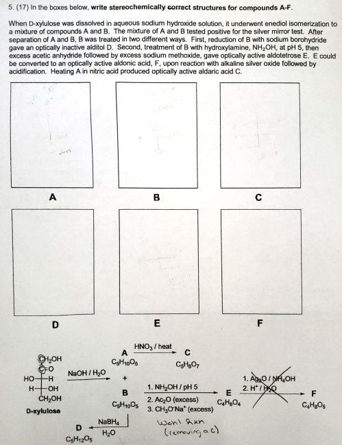 Solved Please fill in the structures for each letter from | Chegg.com