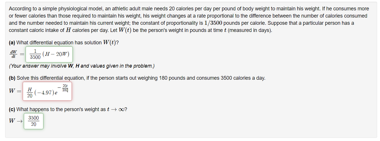 Solved According To A Simple Physiological Model An 9517