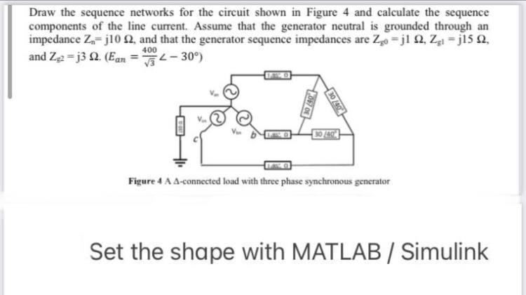 Solved Draw the sequence networks for the circuit shown in | Chegg.com