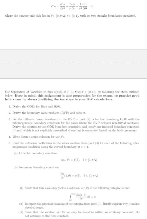 Solved ∇2u=∂r2∂2u+r1∂r∂u+r21∂F2∂2u=0 where the | Chegg.com