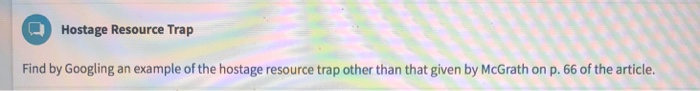 Hostage Resource Trap Find by Googling an example of | Chegg.com