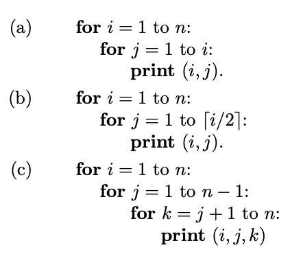 Solved For each algorithm, compute the exact number of times | Chegg.com