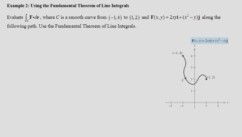Solved Example 2: Using the Fundamental Theorem of Line | Chegg.com