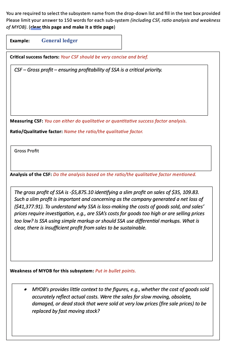 Solved Based off the example above as a guide, complete and | Chegg.com