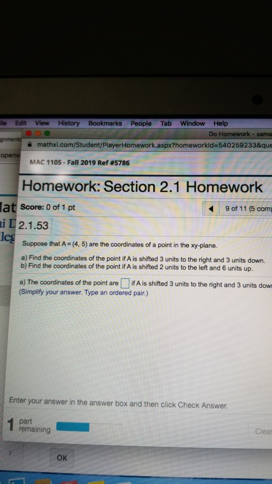 Solved Homework Section 2 1 Homework Mat Score 0 Of 1 P