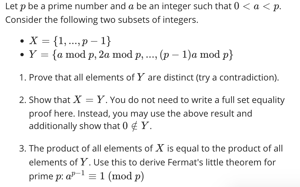Let p be a prime number and a be an integer such that | Chegg.com