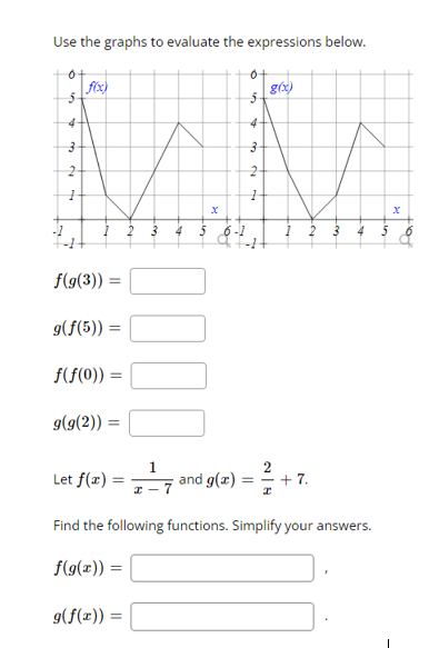 Solved Use the graphs to evaluate the expressions below. | Chegg.com