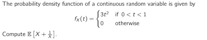 Solved The probability density function of a continuous | Chegg.com