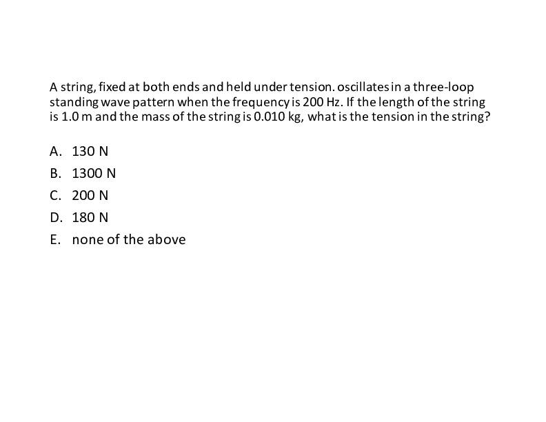 Solved A string, fixed at both ends and held under tension. | Chegg.com