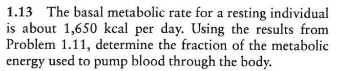 1.13 The basal metabolic rate for a resting | Chegg.com