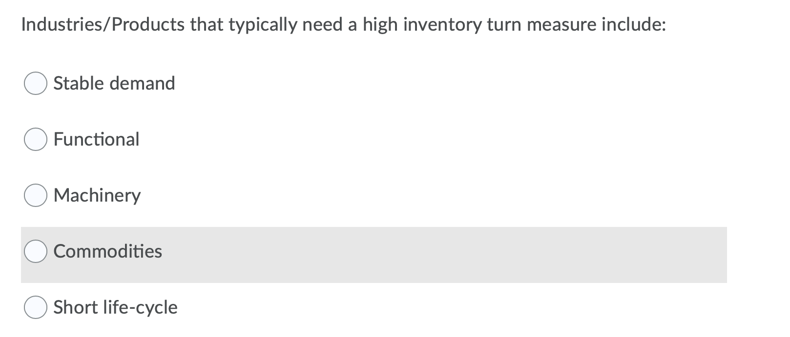 Solved Industries/Products that typically need a high | Chegg.com