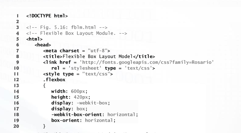 Solved Modify the Flexible Box Layout Model code that was | Chegg.com