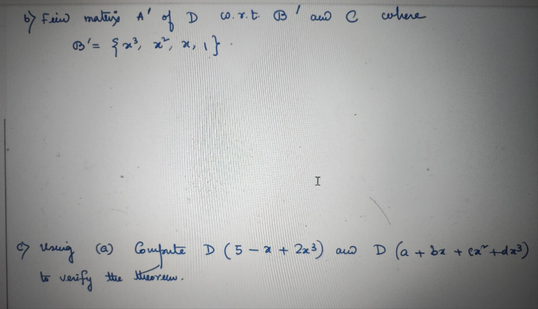 Solved Let D:P3 P2 be the differential operator guien by | Chegg.com