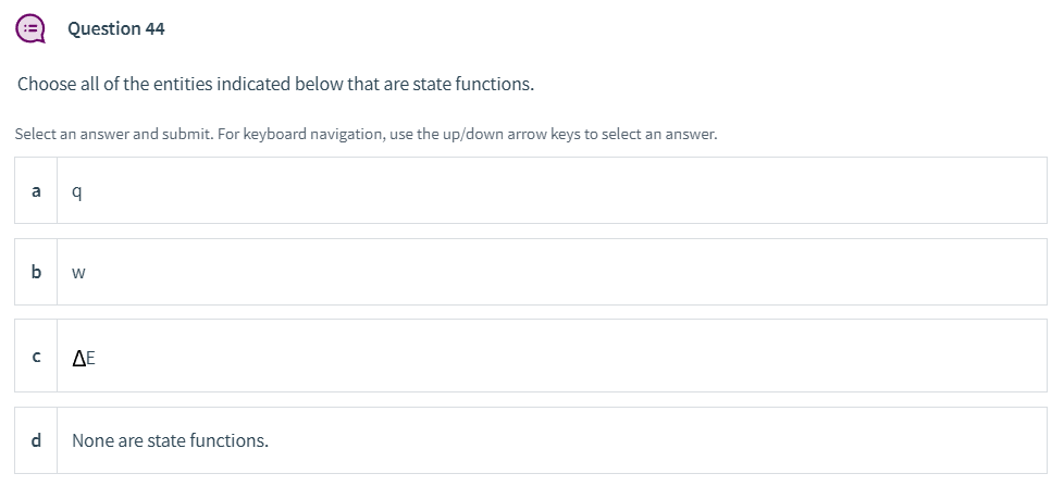 Solved Question 44 Choose all of the entities indicated | Chegg.com