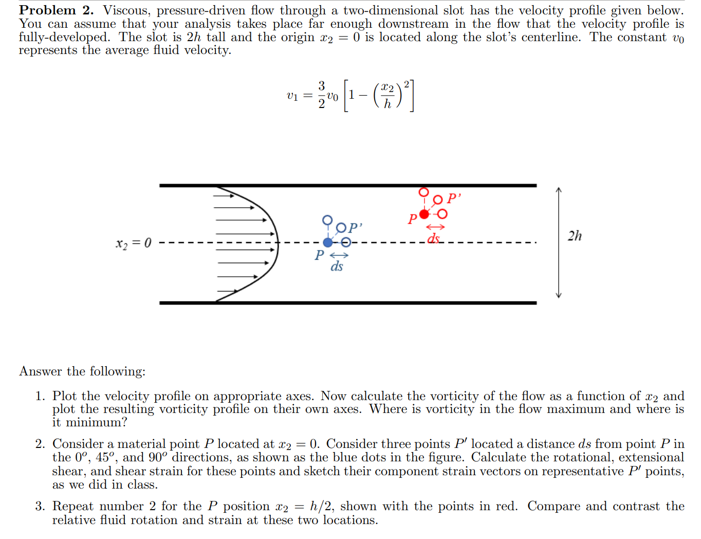 Solved Problem 2. Viscous, pressure-driven flow through a | Chegg.com