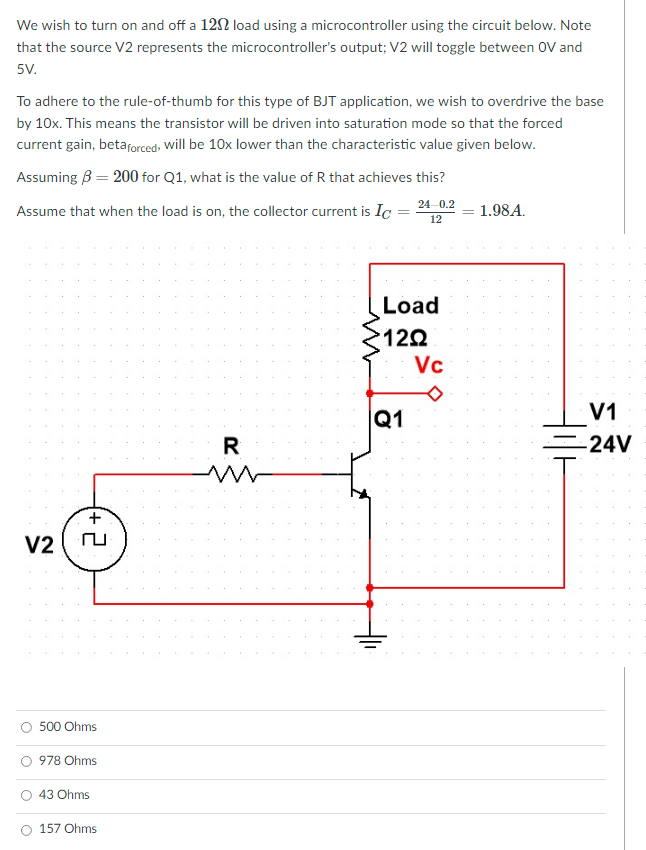Solved In the BJT questions that follow, assume VBE=0.7V if | Chegg.com