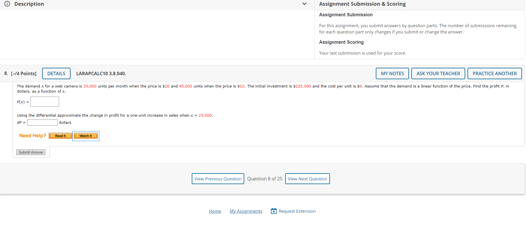 Solved Description Assignment Submission & Scoring | Chegg.com