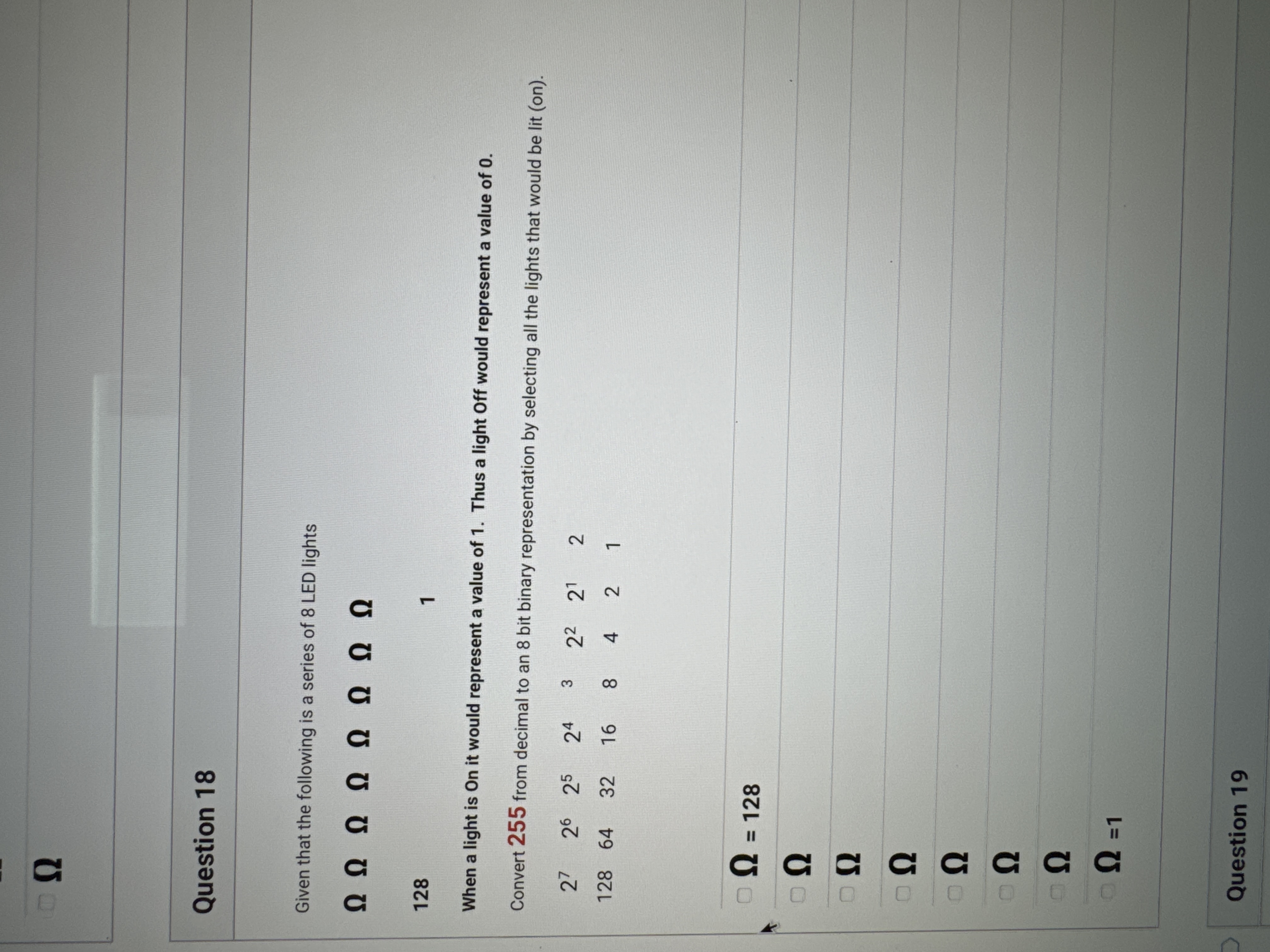 Solved Question18Given that the following is a series of 8 | Chegg.com