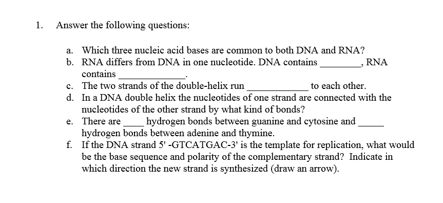 Solved 1. Answer the following questions: a. Which three | Chegg.com