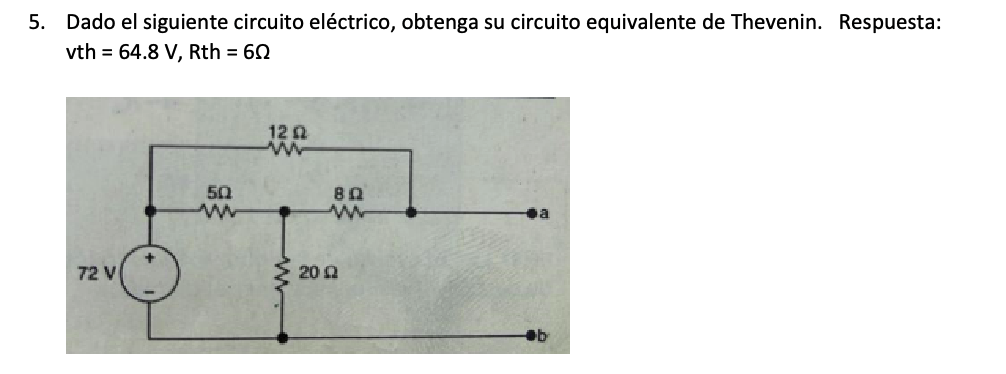 Solved Dado el ﻿siguiente circuito eléctrico, ﻿obtenga su | Chegg.com