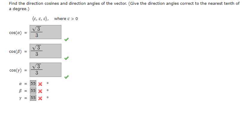 Solved Find the direction cosines and direction angles of | Chegg.com