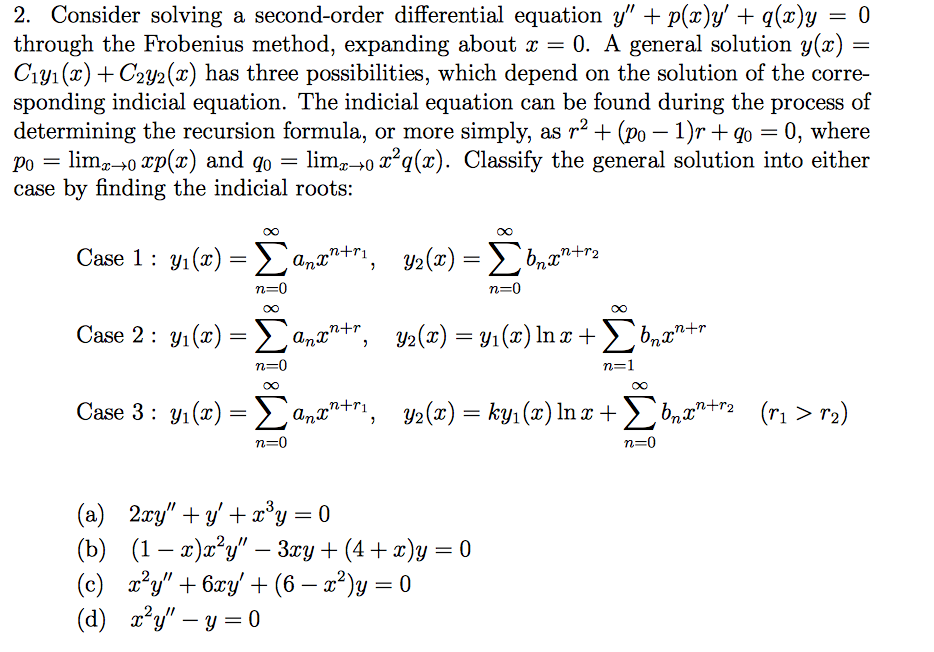Solved 2. Consider solving a second-order differential | Chegg.com