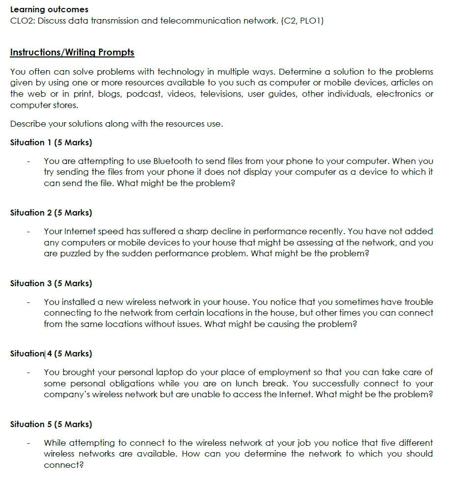 Solved Instructions/Writing Prompts You often can solve | Chegg.com