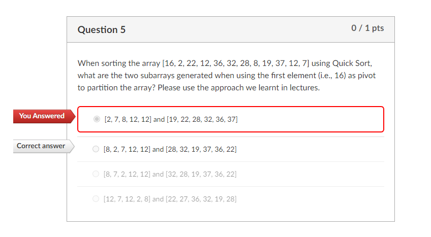 Solved Would you be able to runthrough with quick sort and | Chegg.com