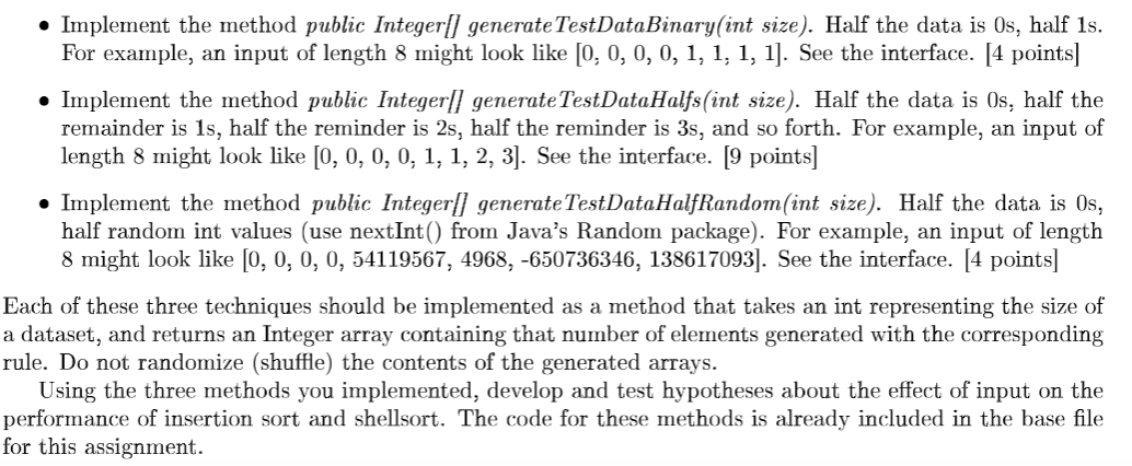 Solved Write up your hypothesis (3 per algorithm): describe | Chegg.com