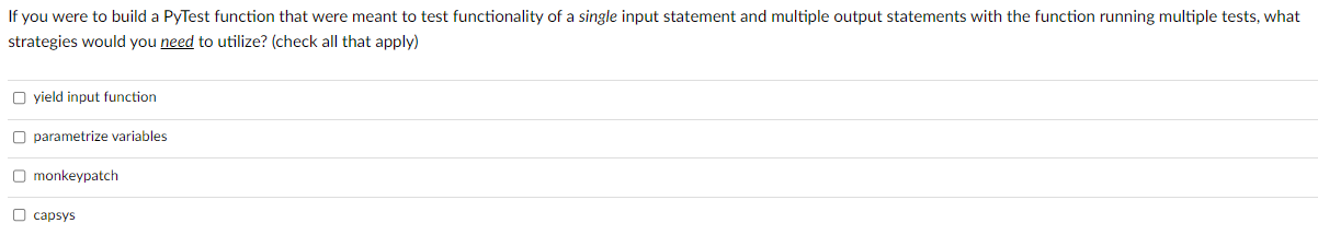 Solved If You Were To Build A Pytest Function That Were