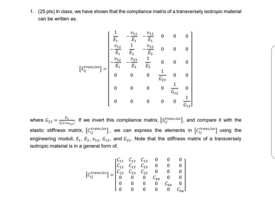 Solved 1. (25 pts) In class, we have shown that the | Chegg.com