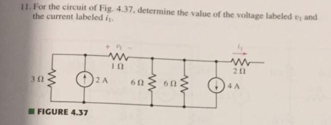 Solved 11. For the circuit of Fig. 4.37, determine the value | Chegg.com