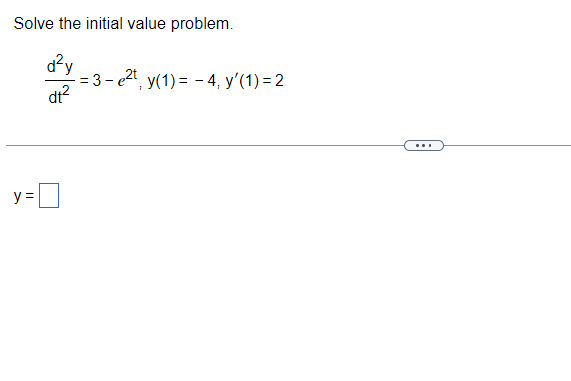 Solved Solve the initial value | Chegg.com
