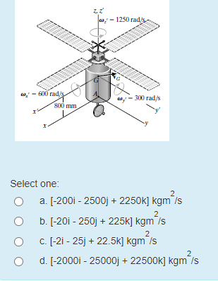 Solved The 200-kg satellite has its center of mass at point | Chegg.com