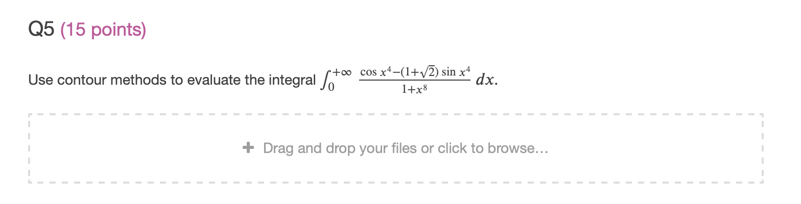 Solved Q4 (10 points) Use contour methods to evaluate the | Chegg.com