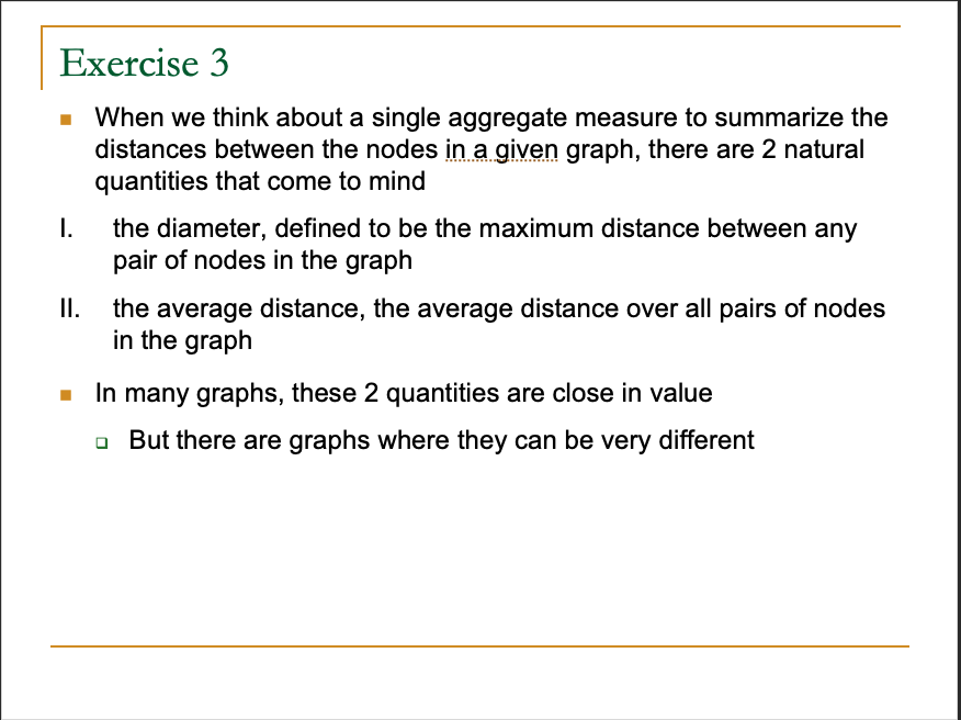 Solved (a) Describe an example of a graph where the diameter | Chegg.com