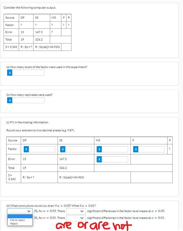 Solved Consider the following computer output. Source DF SS | Chegg.com
