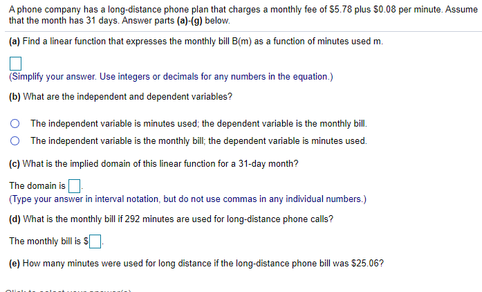 Solved A phone company has a long-distance phone plan that | Chegg.com