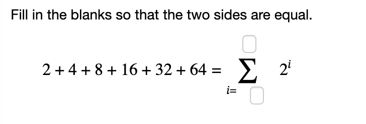 Solved Fill in the blanks so that the two sides are equal. | Chegg.com