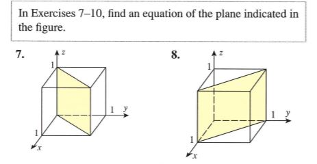 Solved In Exercises 7-10, find an equation of the plane | Chegg.com