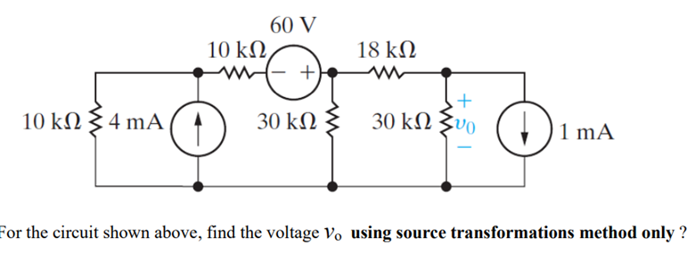 Solved ior the circuit shown above, find the voltage vo | Chegg.com
