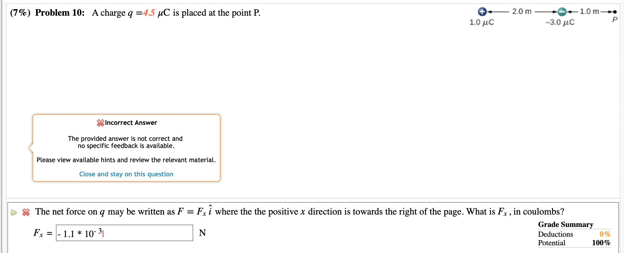 Solved Hello, this is my 10th time solving for Fx using | Chegg.com