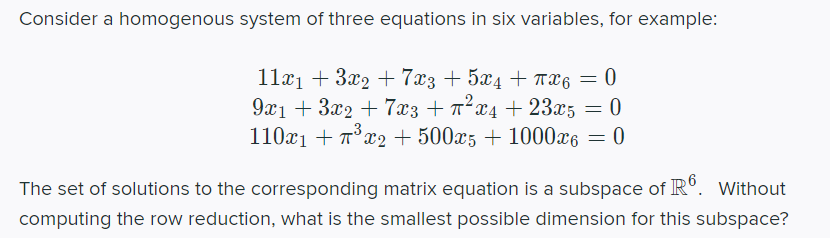 Solved = O has only the trivial solution then what is the | Chegg.com