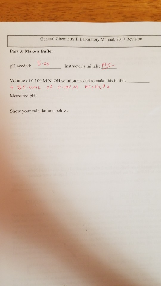 Solved General Chemistry II Laboratory Manual, 2017 Revision | Chegg.com