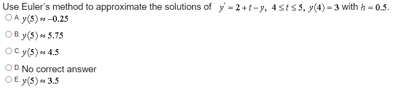 Solved Use Euler's method to approximate the solutions of | Chegg.com