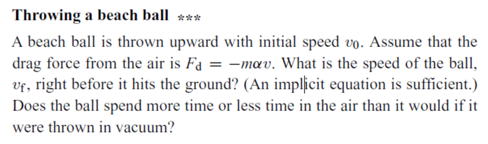 Solved Throwing a beach ball ∗∗∗ A beach ball is thrown | Chegg.com