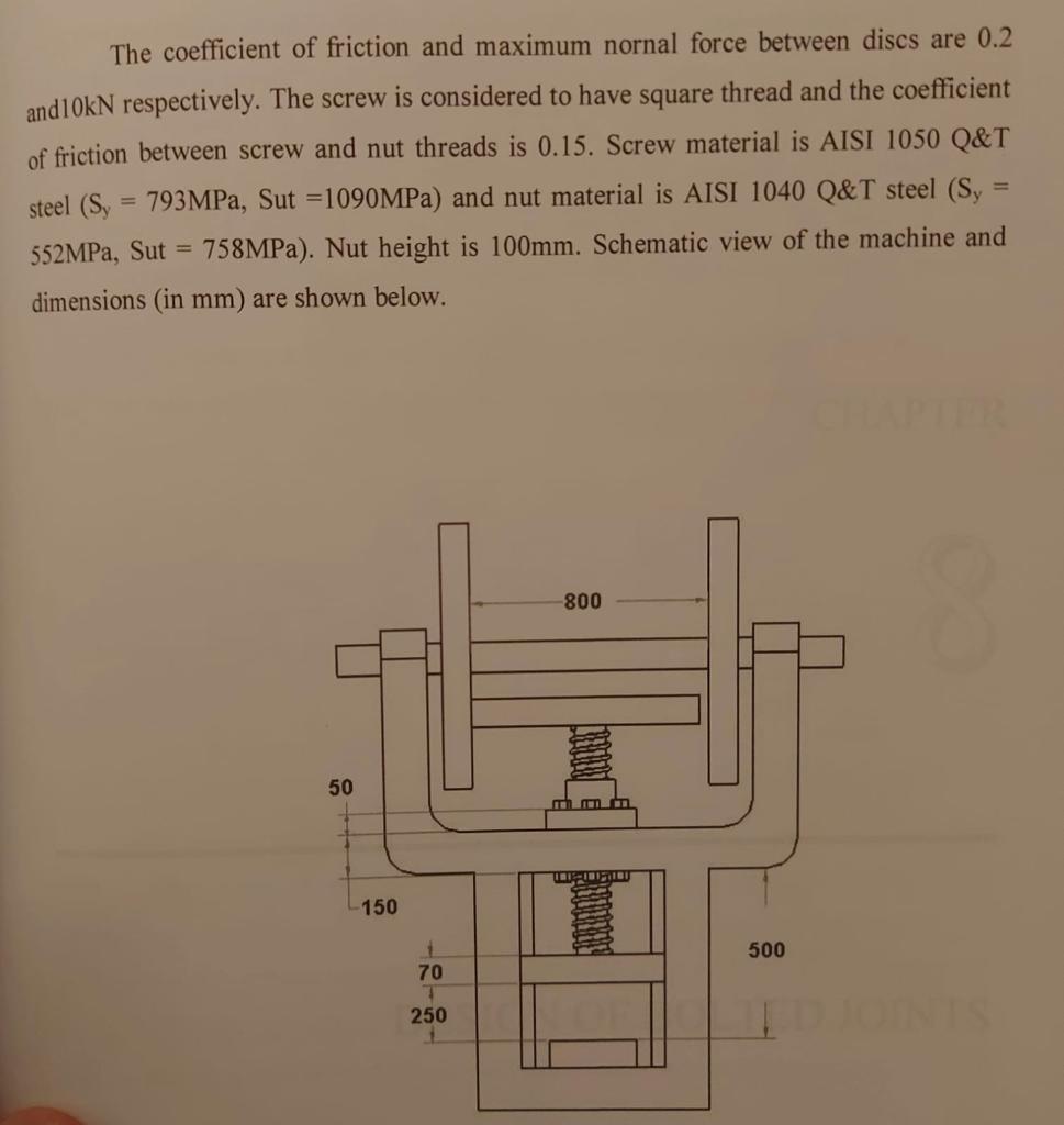 Problem 7.8 Simplified drawing of a friction drive | Chegg.com