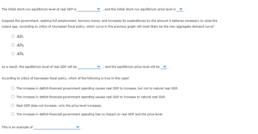 Solved On the following graph, AD1 represents the initial | Chegg.com