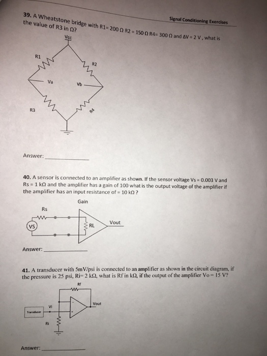Solved 39. A Wheatstone bridge with R1- 200 0 R2 150 O R4 | Chegg.com