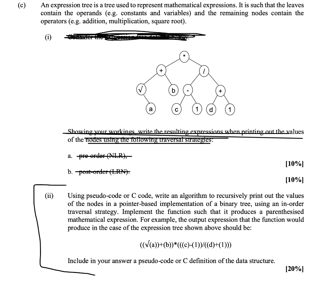 Solved Using pseudo-code or C code, write an algorithm to | Chegg.com
